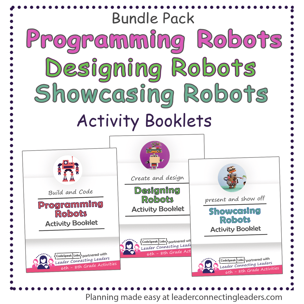 Programming, Designing and Showcasing Robots Activity Bundle Pack | 6t ...