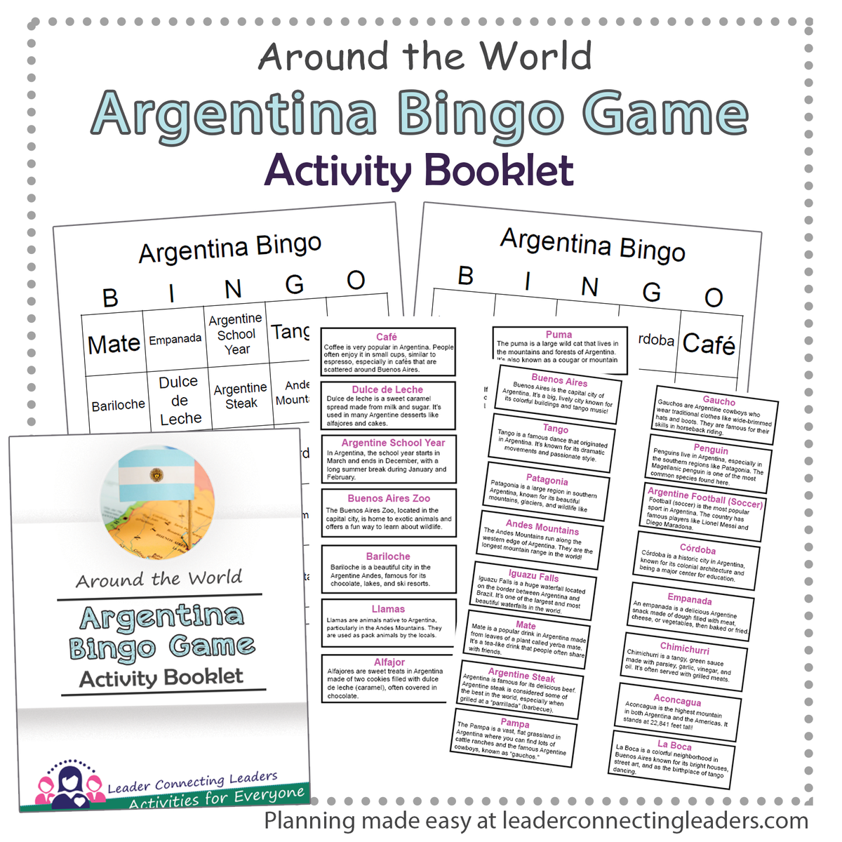 Argentina Fun Fact Bingo Game – Leader Connecting Leaders
