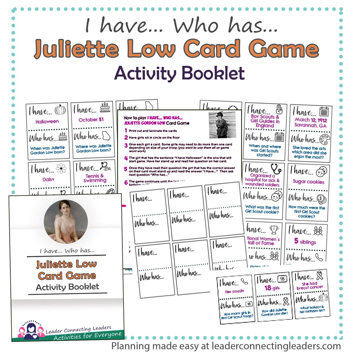 I Have… Who Has… Juliette Gordon Low Card Game – Leader Connecting Leaders