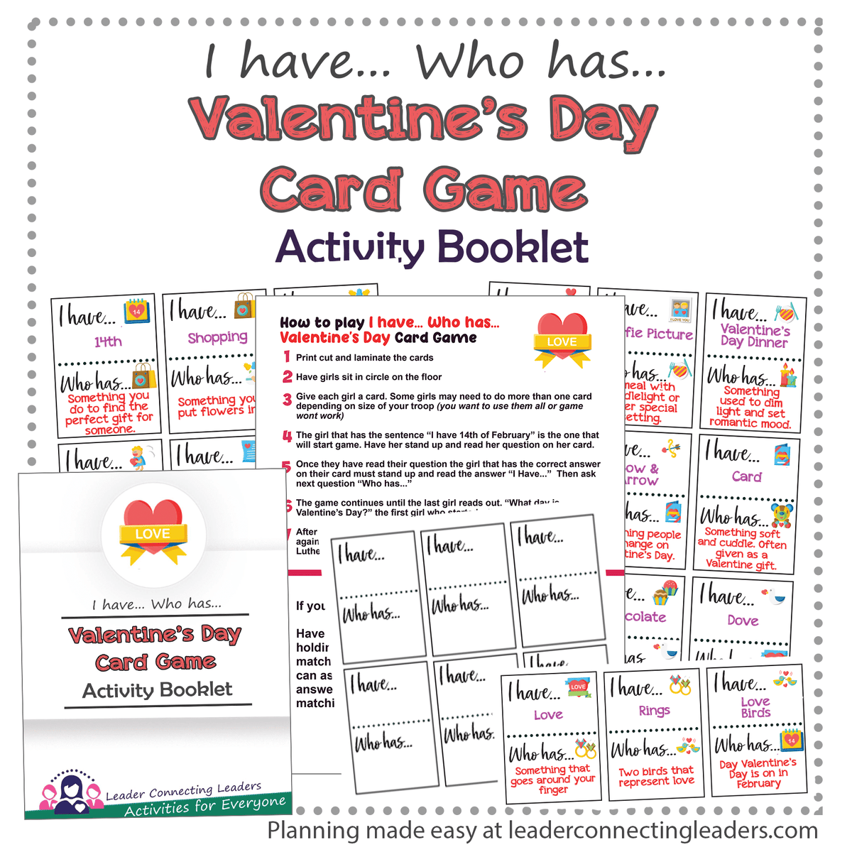 I Have… Who Has…Valentine's Day Card Game – Leader Connecting Leaders