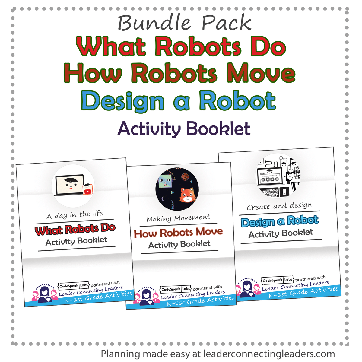 What Robots Do, How Robots Move and Design a Robot Activity Bundle Pac ...