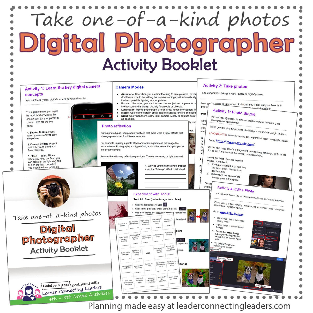 Digital Photographer Activity Booklet – Leader Connecting Leaders