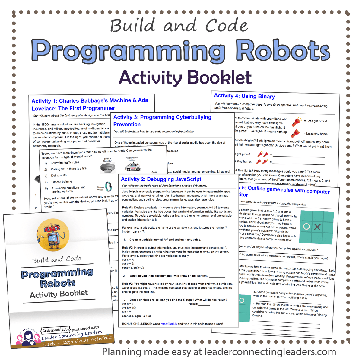Programming Robots Activity Booklet | 11th - 12th Grade – Leader Connecting Leaders
