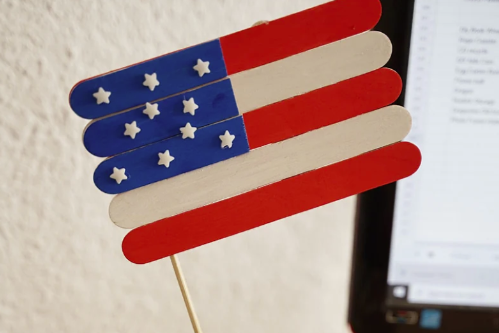 How To Make a American Flag Out of Popsicle Sticks With You – Leader ...