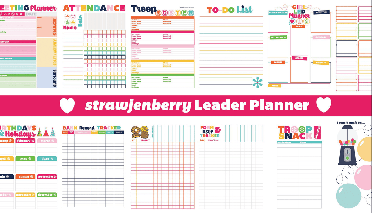 57 Page Leader Planner with Everything to Plan Your Girl Scout – Leader ...