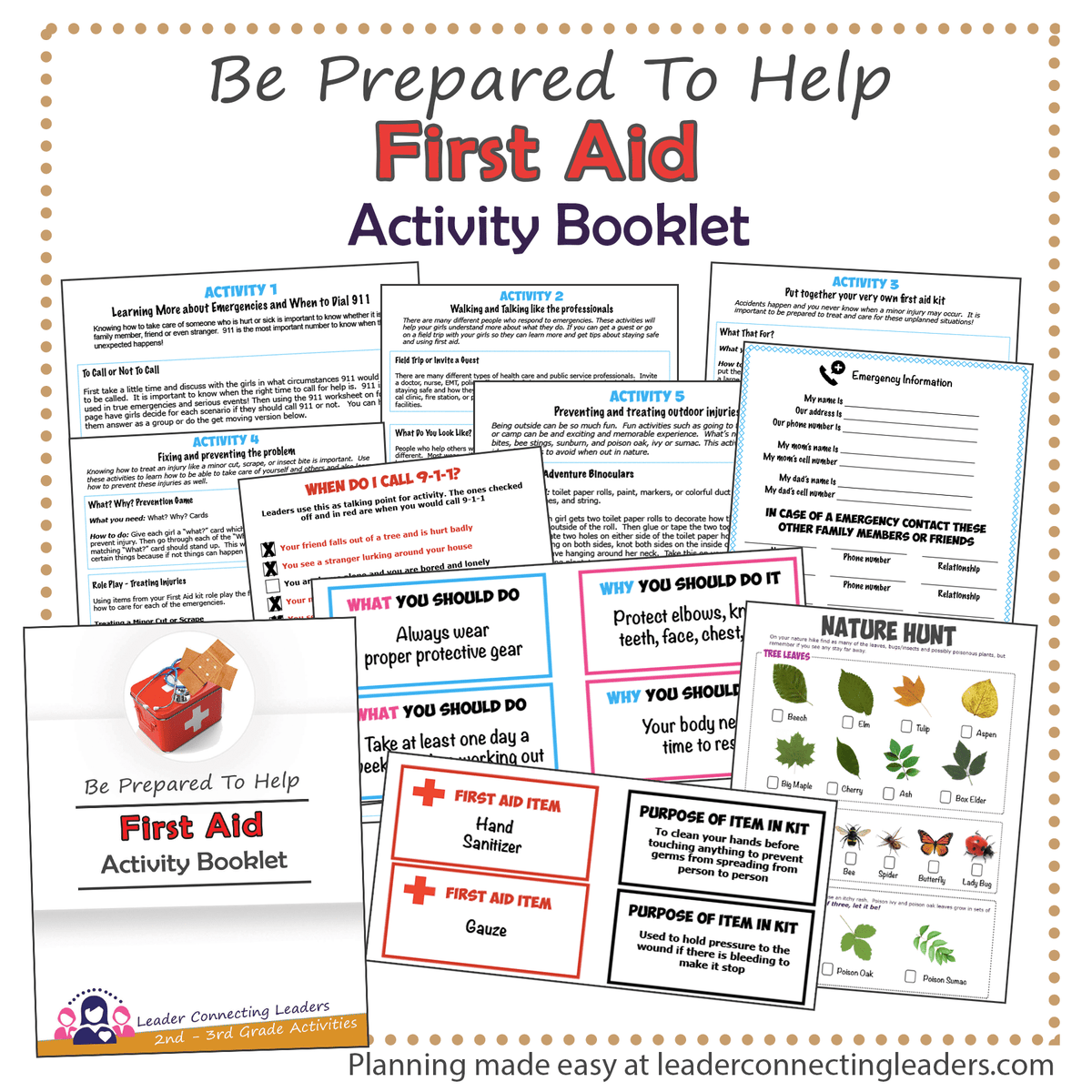 First Aid Activity Booklet | 2nd - 3rd Grade – Leader Connecting Leaders