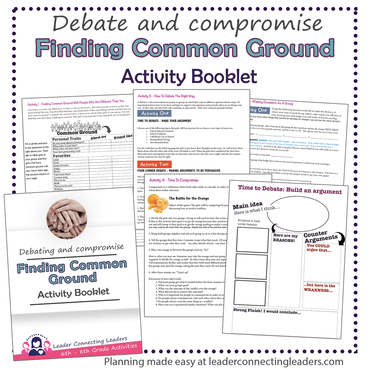 Finding Common Ground Activity Booklet – Leader Connecting Leaders