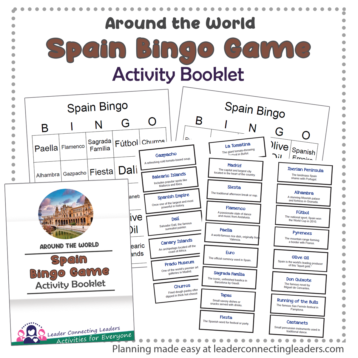 Spain Fun Fact Bingo Game – Leader Connecting Leaders