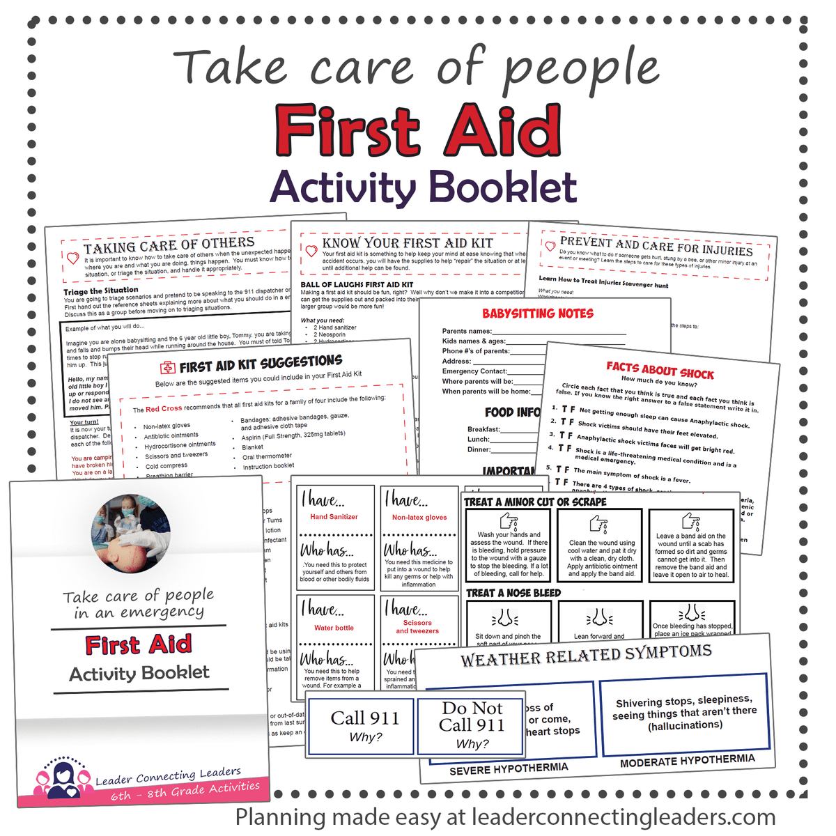 First Aid Activity Booklet | 6th - 8th Grade – Leader Connecting Leaders